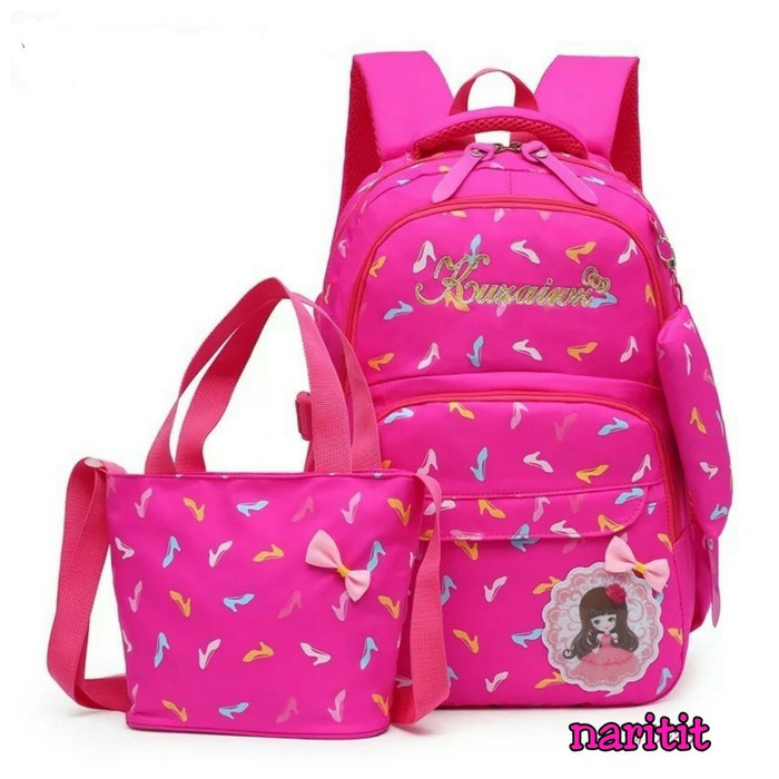 Jual TAS 002 |TAS ANAK ANAK EDISI CEWEK | BARBIE | PRINCESS |FROZEN| 3 ...