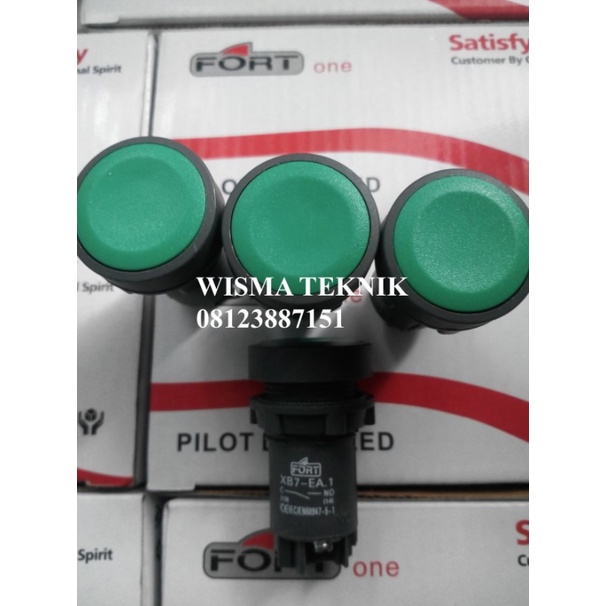 Jual Push Button Switch Fort 22mm XB7EA31 Hijau | Shopee Indonesia