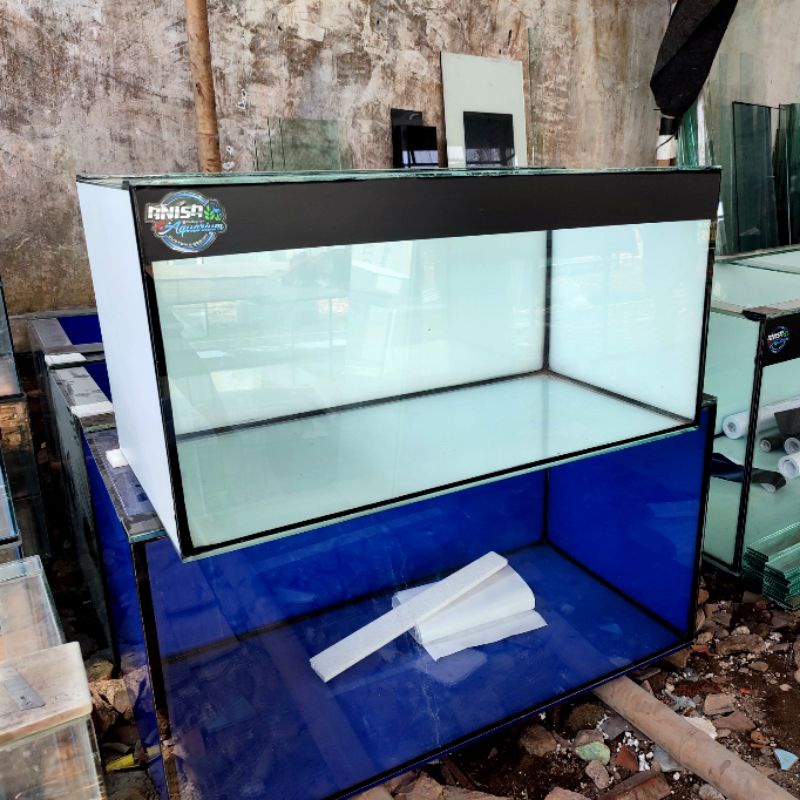 Jual AQUARIUM 80X40X40 DASAR 8 KELILING 5 FULL BEGROUND | Shopee Indonesia
