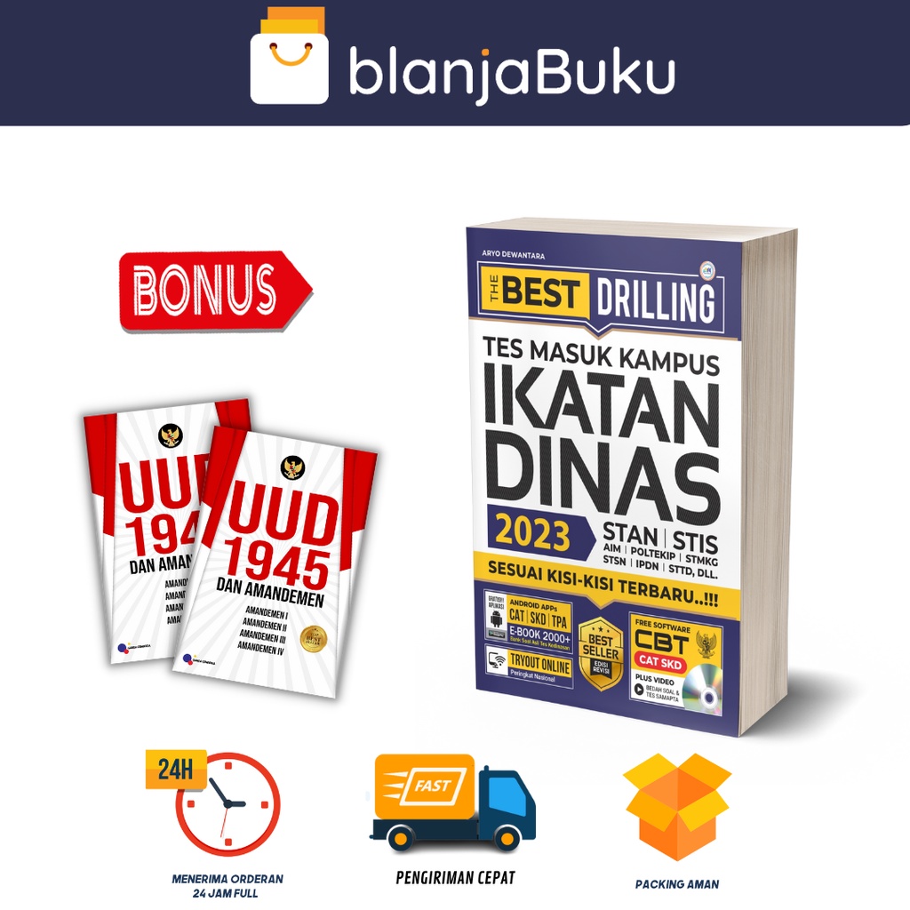Jual BUKU THE BEST DRILLING TES MASUK KAMPUS IKATAN DINAS 2023 BONUS ...
