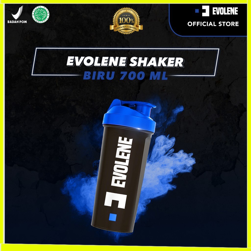 Jual Shaker Protein EVOLENE Food Grade Material Warna BIRU, Ukuran 700 ...