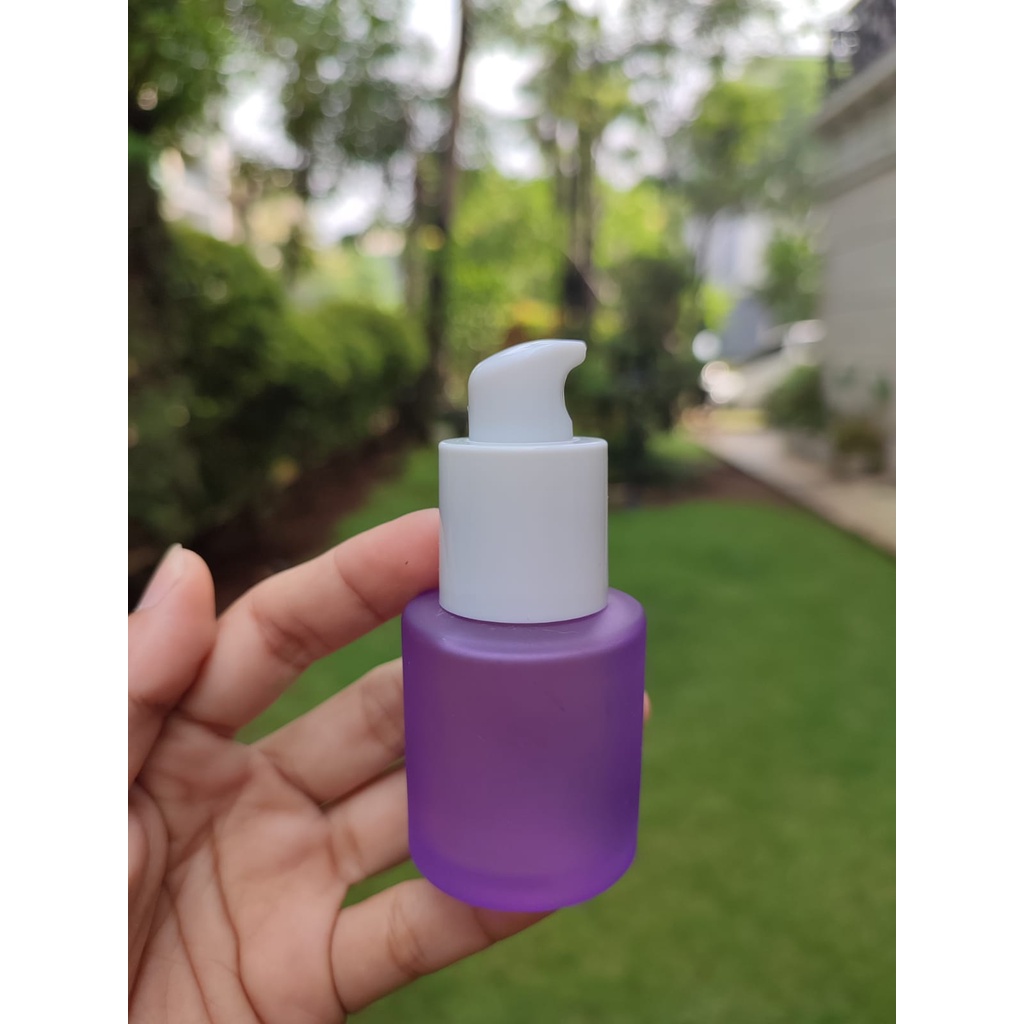 Jual Botol Skincare Kemasan Kosmetik Pump 20ml Botol Kaca Warna ...