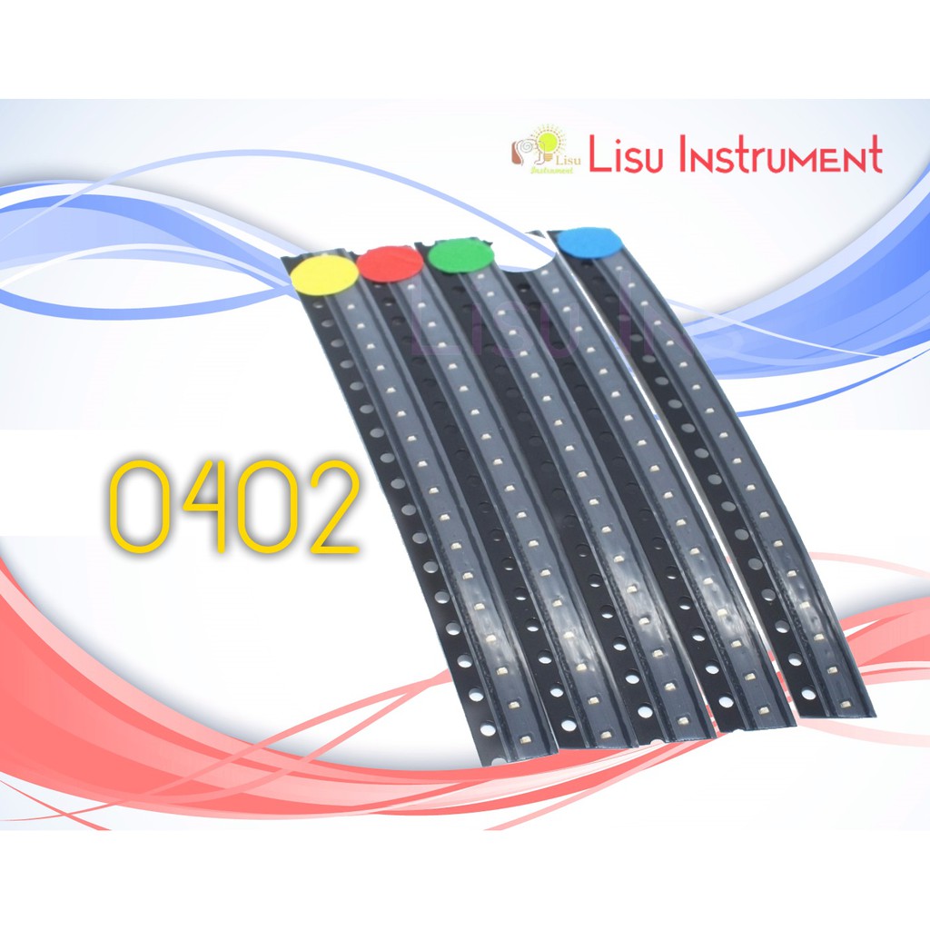 Jual 0402 LED SMD SMT Ultra Bright 5 Pilihan Warna Putih Merah Biru ...