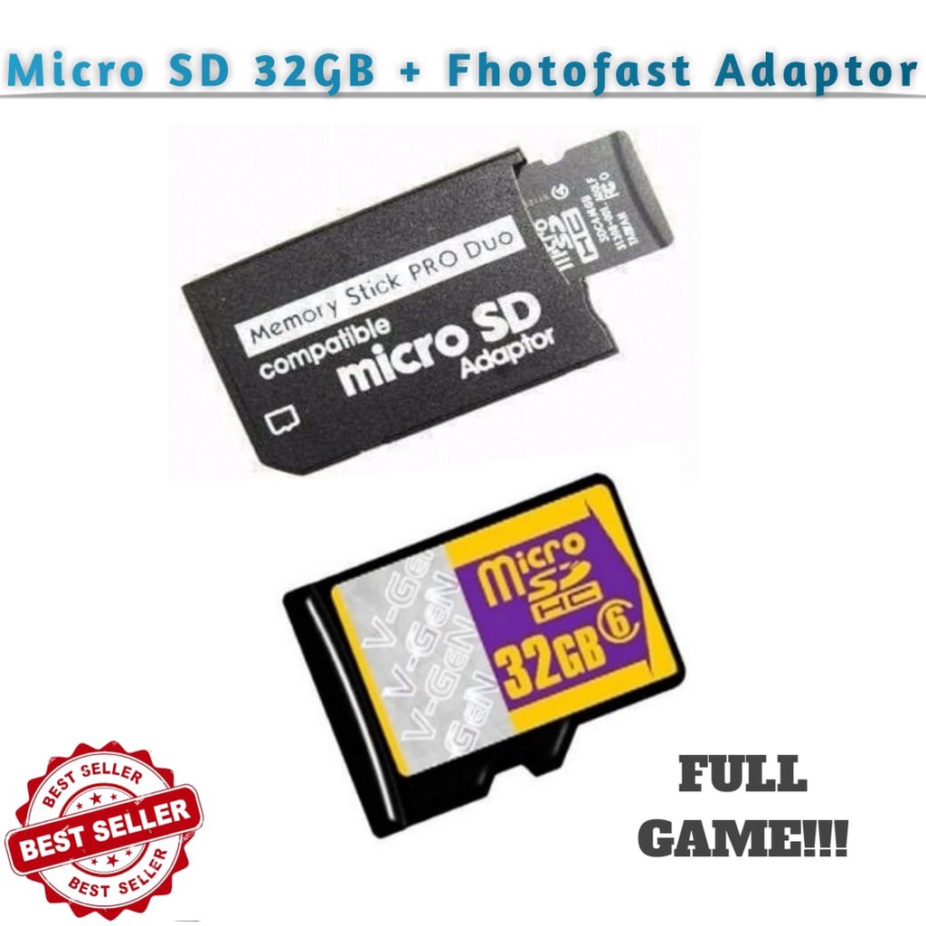 Jual Memory Card 16gb 32gb PSP Paket Photofast Adaptor Micro SD FULL ...