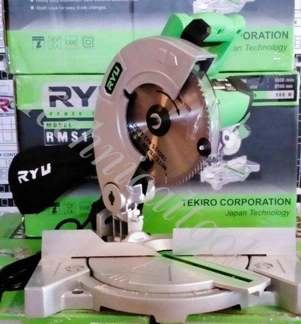 Jual RYU MITER SAW 7" RMS 180 / MESIN POTONG ALMUNIUM , KAYU | Shopee ...
