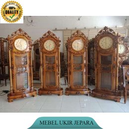 Jual almari jam hias anggur ulir, almari jam hias mebel jepara, mebel ...