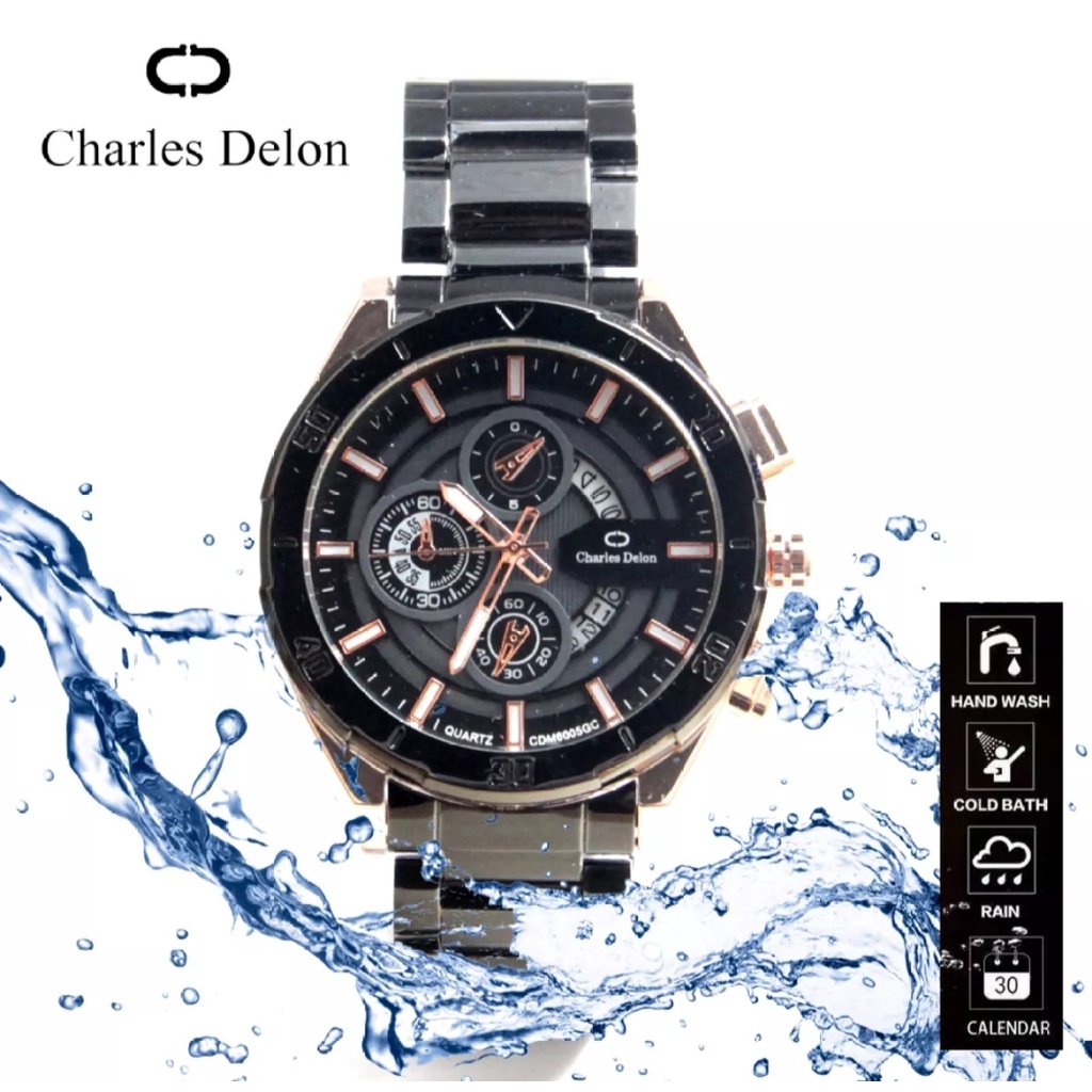 Jual Jam Tangan Charles Delon SUPER MEWAH Jam Original Tanggal Aktif ...