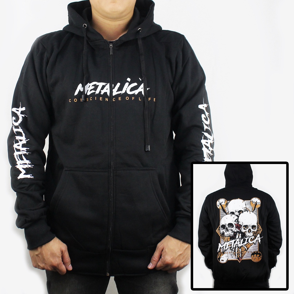 Jual JAKET METALLICA HEAVY METAL M L XL XXL 01 - JAKET HOODIE PRIA METALLICA - JAKET ZIPPER ...