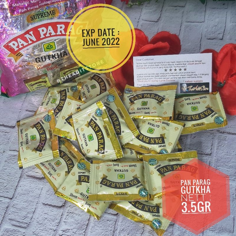 Jual Pan Masala PAN PARAG GUTKHA 3.5gr / Original Import | Shopee Indonesia