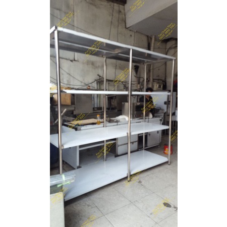 Jual Multi rak 4 susun/Rak penyimpanan 4 susun/Dish Rack Stainless ...