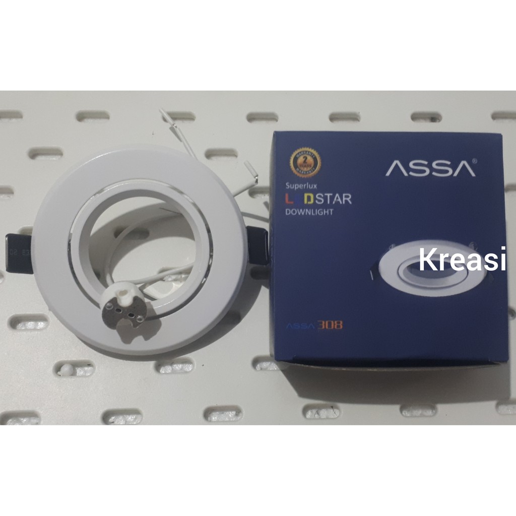 Jual KAP FITTING LAMPU PLAFON HALOGEN MR16 ASSA 308 - PUTIH | Shopee Indonesia