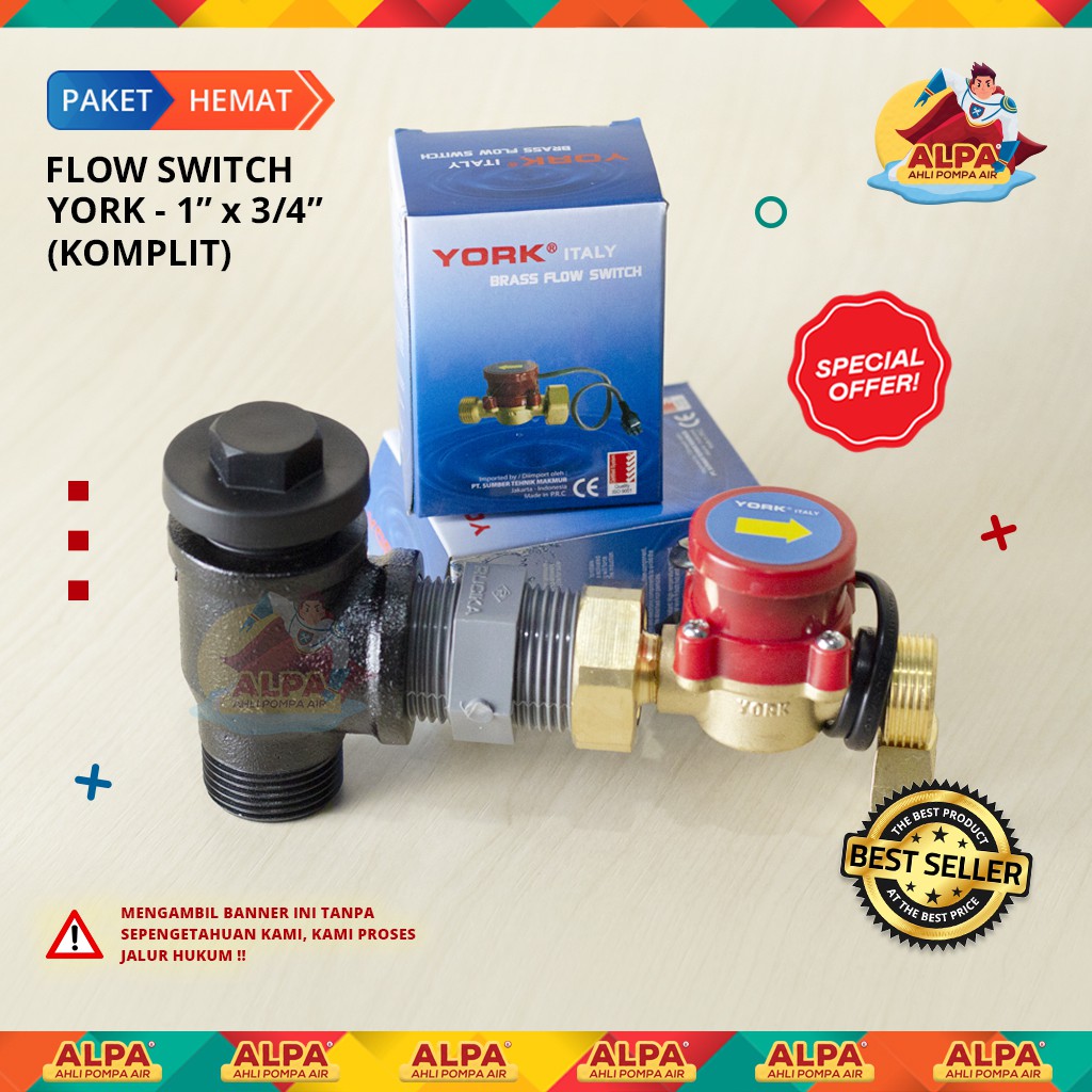 Jual Paket Hemat - Flow Switch YORK - Instalasi Otomatis Untuk Pompa ...