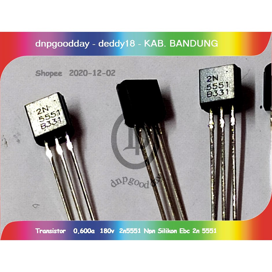 Jual Transistor 0,600a 180v 2n5551 Npn Silikon Ebc 2n 5551 | Shopee ...