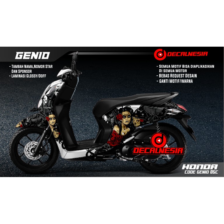 Jual Stiker Motor Genio Decal Stiker Genio Decal Genio Stiker Genio ...