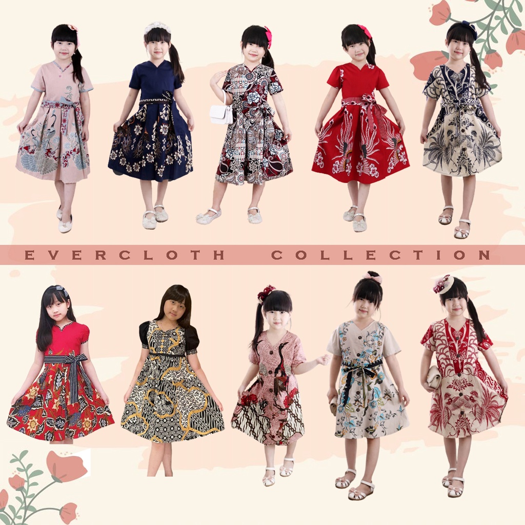 Jual POPI KIDS - Dress Batik Anak Perempuan / ANAK CEWEK / 009 / 060 ...