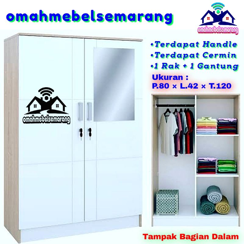 Jual Lemari Pakaian Anak 2 Pintu RAMYA BL261 Almari Baju Minimalis ...