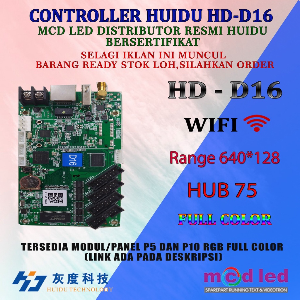 Jual HUIDU HD D16 WIFI UPGRADE VERSION HUIDU HD D15 WIFI KONTROLER FULL COLOR VIDEOTRON | Shopee ...