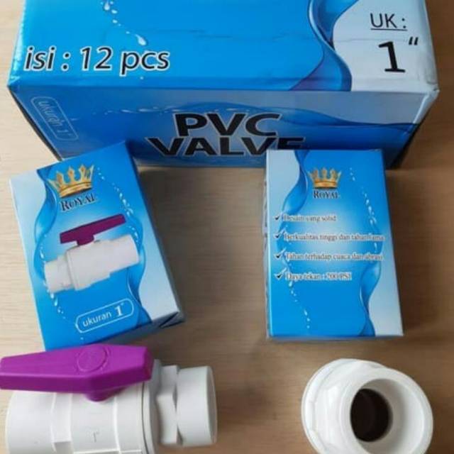 Jual STOP KRAN KERAN PVC TEBAL 1" / BALVALEP PVC TEBAL RYL / BALL VALVE | Shopee Indonesia