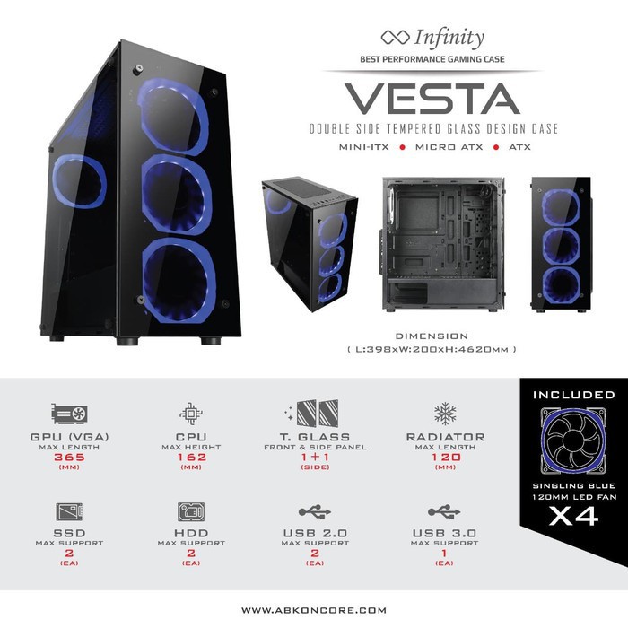 Jual Casing Infinity Vesta (ATX) | Shopee Indonesia