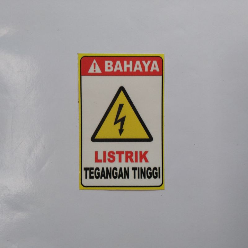 Jual Stiker baahaya tegangan tinggi listrik Sticker K3 peringatan ...