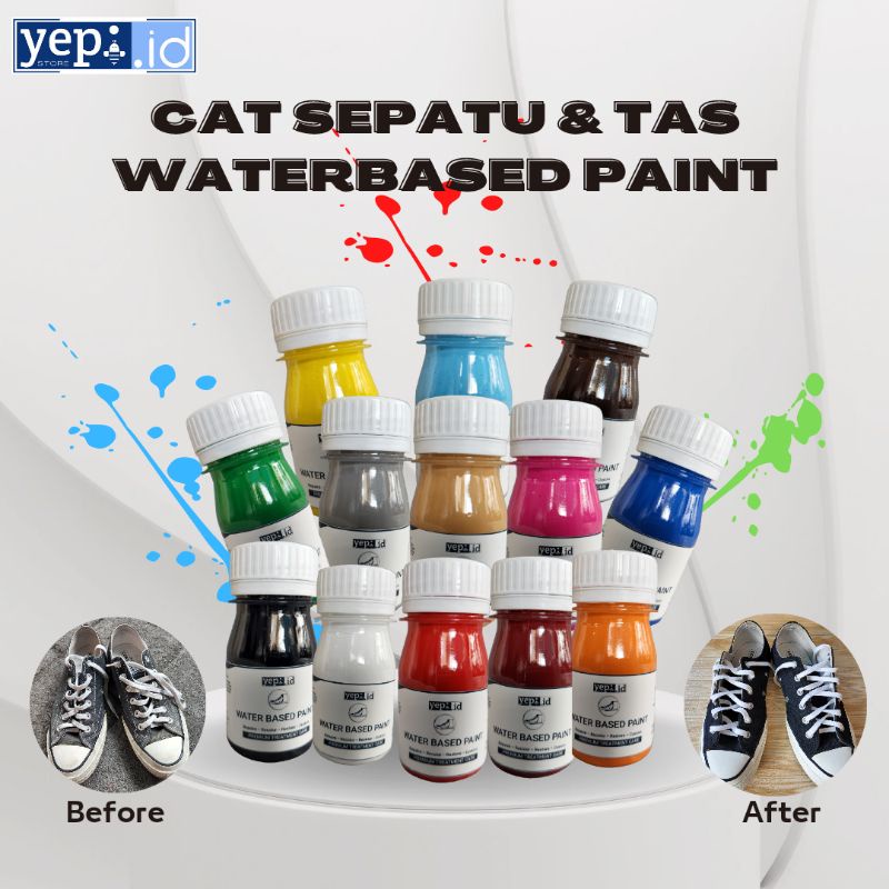 Jual Cat Sepatu Waterbased Paint - Canvas Suede 50ml & 100ml - Cat ...