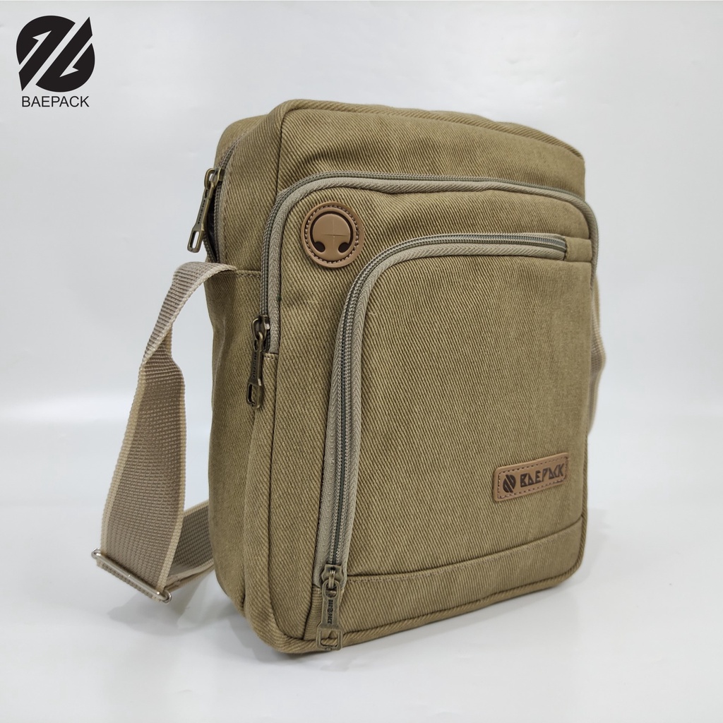Jual Tas Selempang Kanvas Cowok Dengan Lubang Headset Argo Cream ...