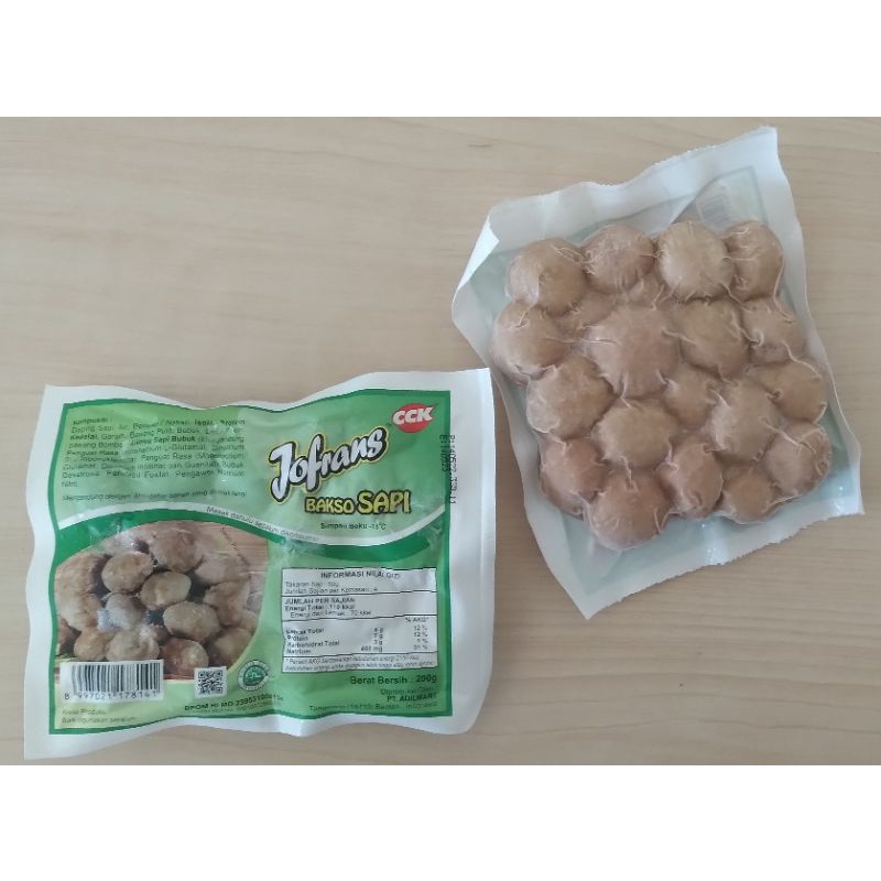 Jual Bakso Sapi jofrans 200gr | Shopee Indonesia