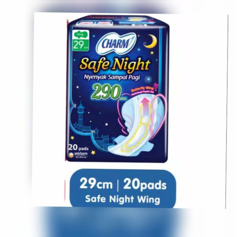 Jual Charm Body Fit Safe Night 29cm isi 20 pads | Shopee Indonesia