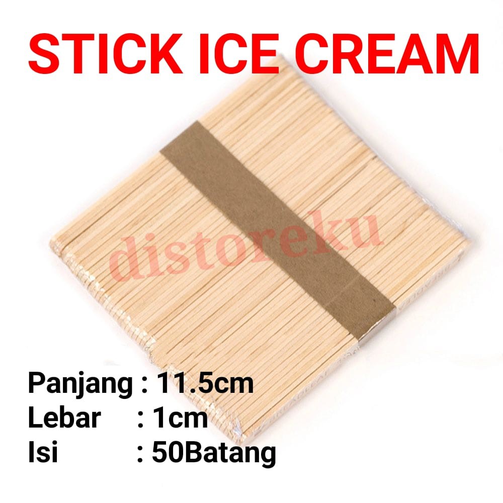 Jual 50pcs STIK GAGANG KAYU ES KRIM STICK ICE CREAM KAYU ES CRIM ...