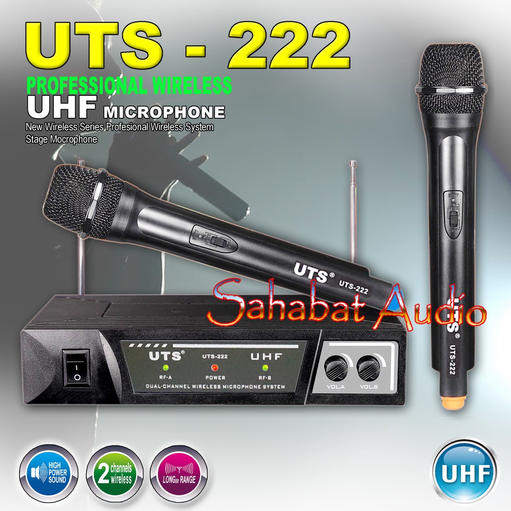 Jual Mic Wireless UTS 222 - Microphone Wireless UHF UTS-222 - Mic Murah UTS - 222 / Microphone ...