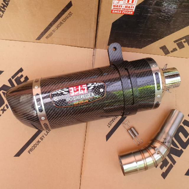 Jual KNALPOT YOSHIMURA R77 SLIP ON MID PIPE NINJA 250 FI 250R MT25 R25 ...