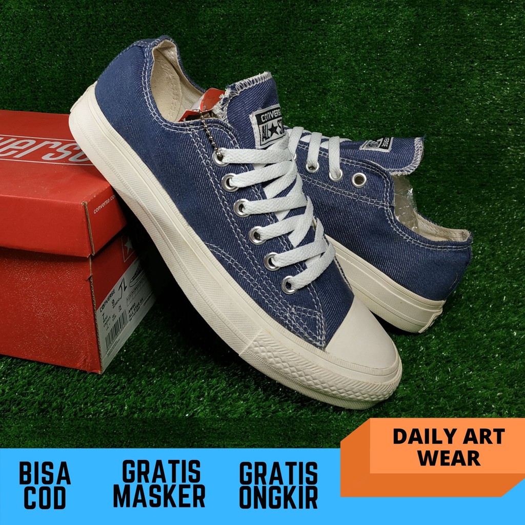 Jual SEPATU PRIA CONVERSE ALL STAR 70S CHUCK TAYLOR JEANS DENIM BIRU ...