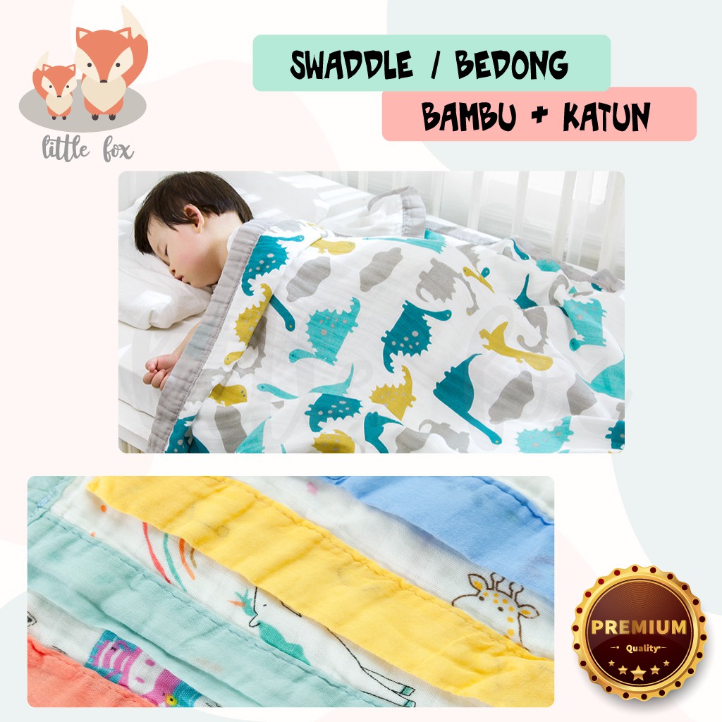Jual Bedong / Selimut Baby / Handuk / Swadle Bayi Newborn 70% Bambu 30% ...