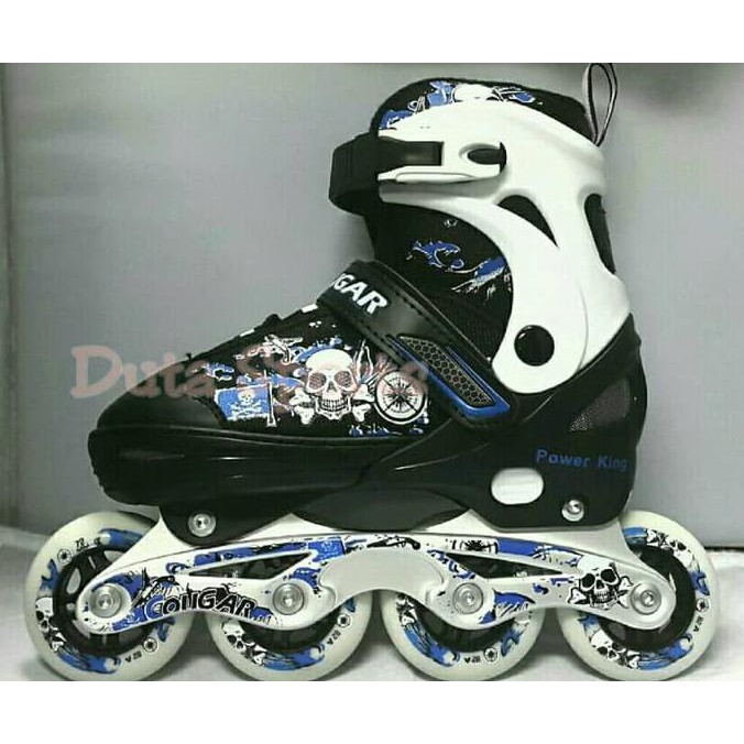 Jual Sepatu Roda COUGAR POWER KING ( Blue/Black ) | Shopee Indonesia