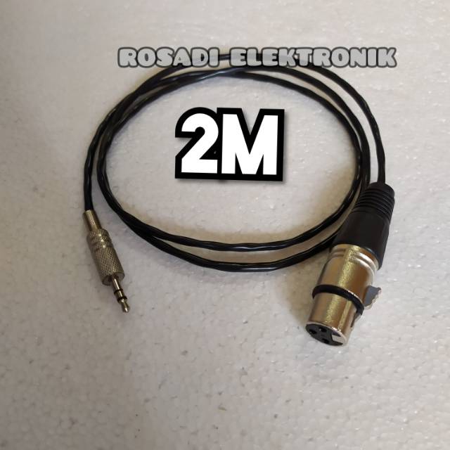 Jual Kabel Mic mik buat ke DSLR kabel mic Kamera Video 2 meter | Shopee ...