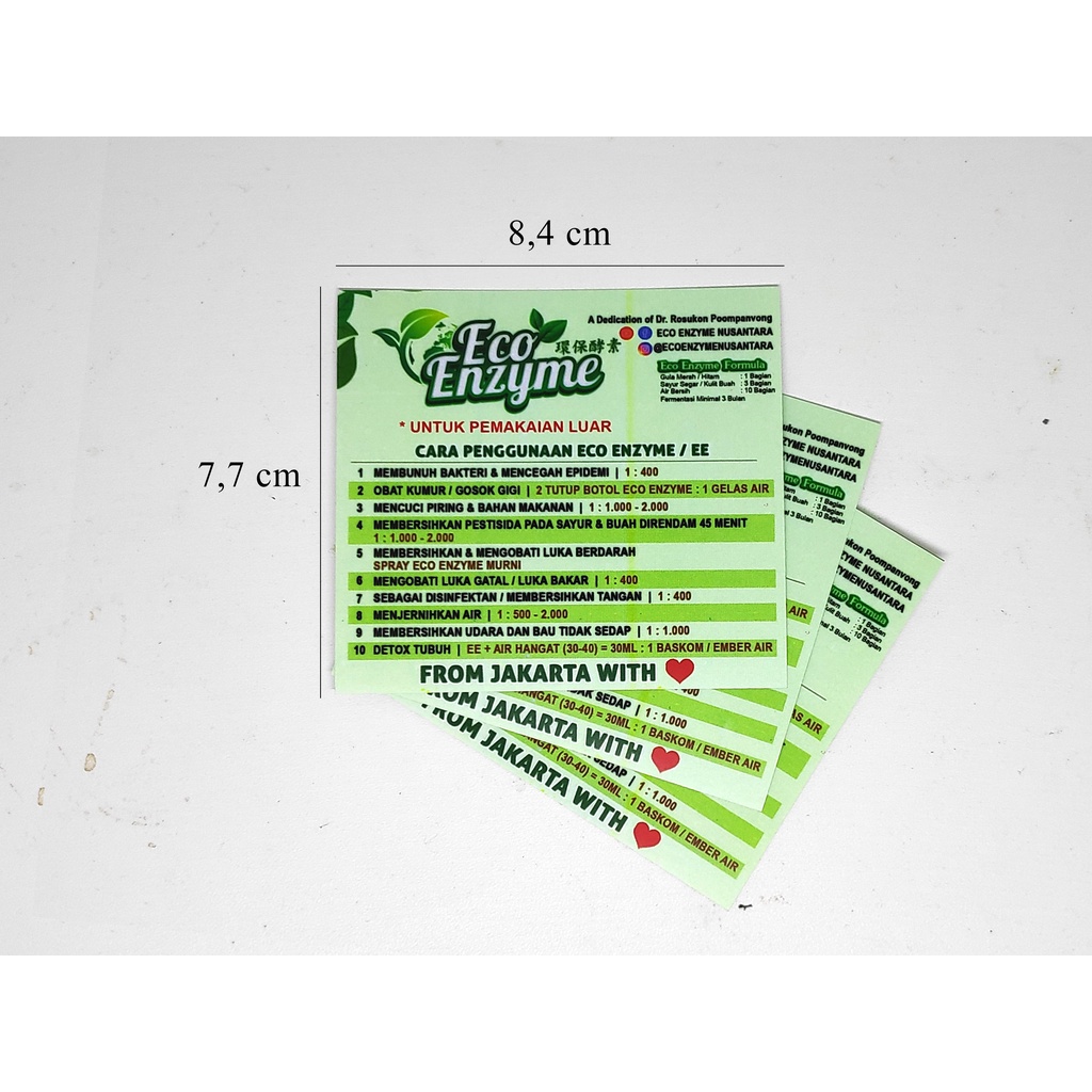 Jual Sticker Penggunaan Eco Enzyme 7,5 x 8,5 cm | Shopee Indonesia