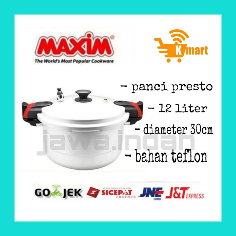 Jual MAXIM PANCI PRESTO COOKER 12 LITER 30 CM/ pressure cooker | Shopee Indonesia