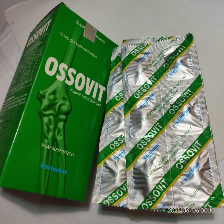 Jual OSSOVIT - SUPLEMEN TULANG dgn Kandungan Calcium Citrate + Vit.D3 ...