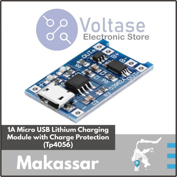 Jual 1A Micro USB Lithium Charging Module with Charge Protection ...