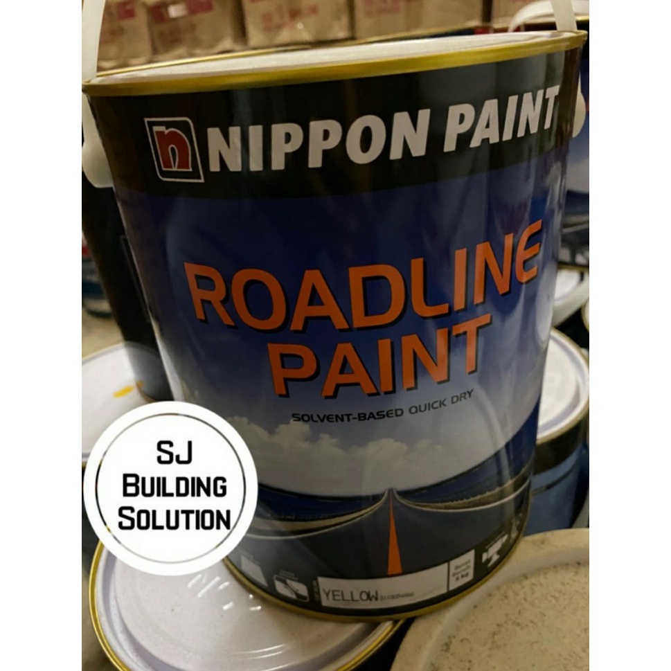 Jual CAT JALAN ROADLINE PAINT KUNING HITAM PUTIH NIPPON PAINT 5 KG CAT ...