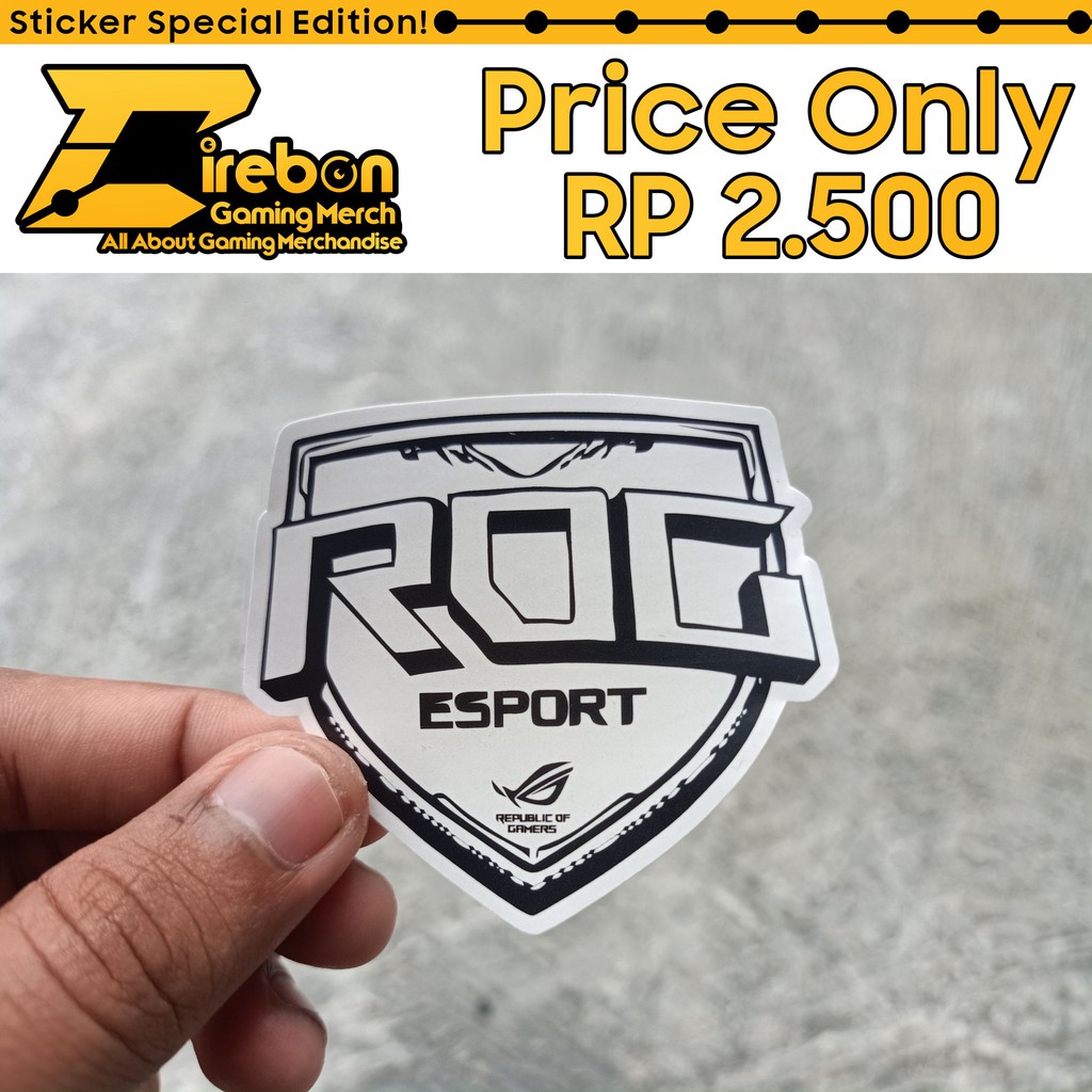 Jual Sticker Stiker Rog Republic Of Gamers Esport | Shopee Indonesia