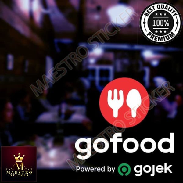Jual Cutting Sticker Go Food Stiker Kaca Cafe Warung Restoran GOJEK ...