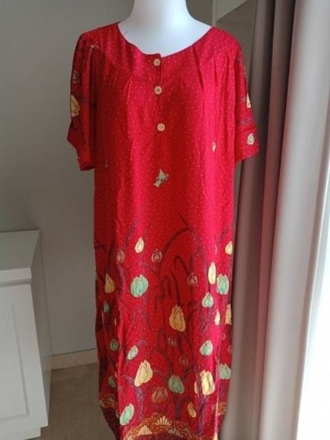 Jual Daster Batik Baju Tidur Bintang Mas Tulip Merah BAT180112 | Shopee ...