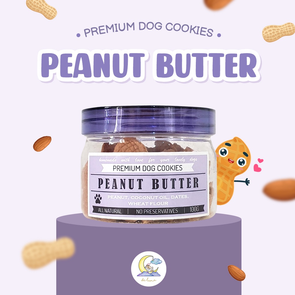 Jual deLuna Peanut Butter Dog Cookies - 100gr | Shopee Indonesia