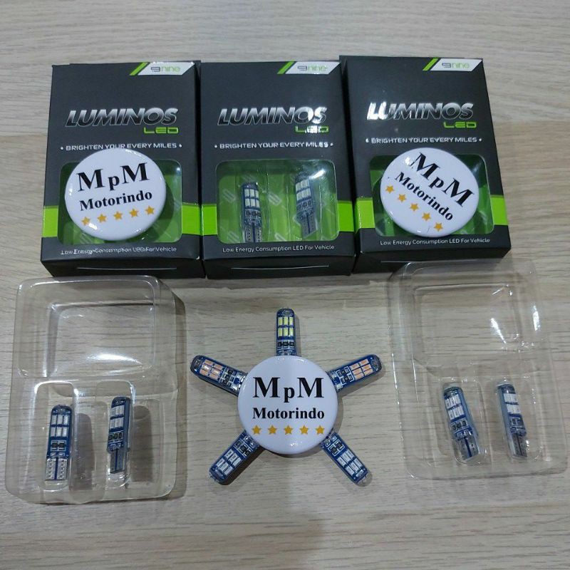 Jual Lampu Sen Led 15 Mata T10 Luminos Bohlam Sein 15Titik Jelly ...