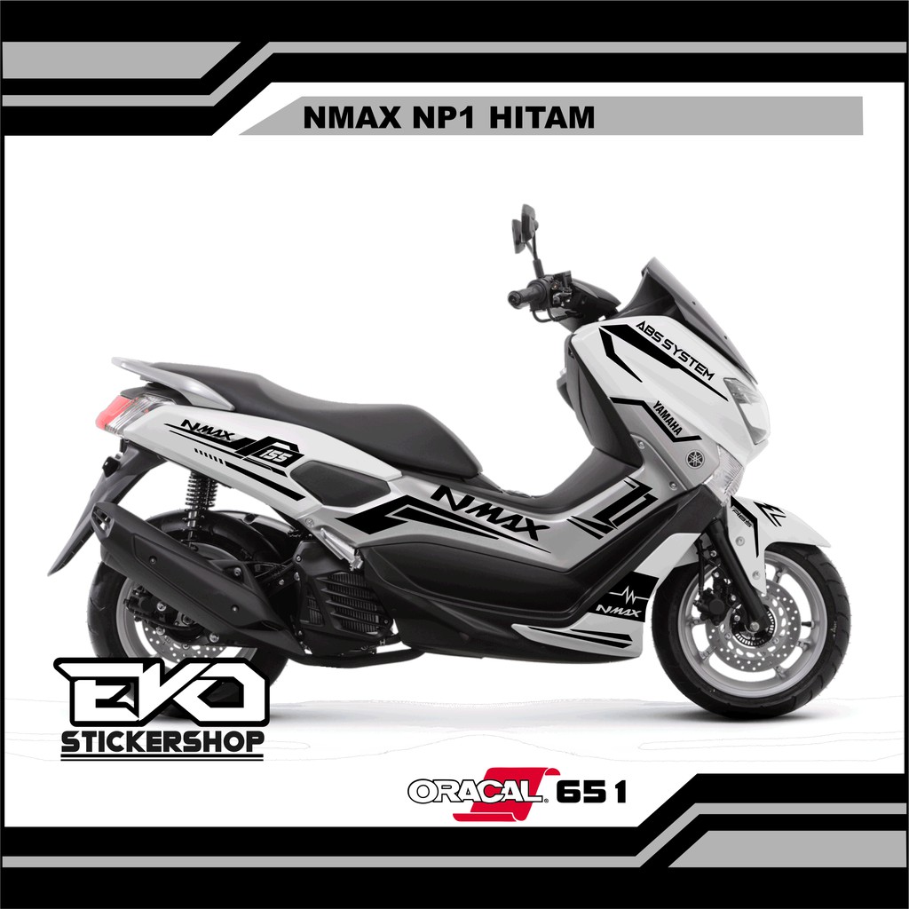 Jual STIKER NMAX PUTIH CUTTING STICKER WARNA HITAM NP1 | Shopee Indonesia