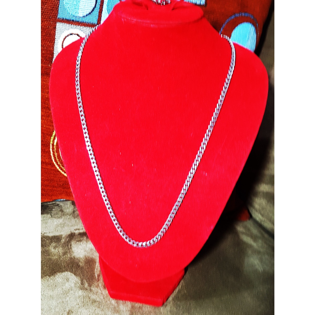 Jual Kal;ung Besi Putih Asli Ambon, Model Rante Gepeng Ukuran 5.2 ml ...