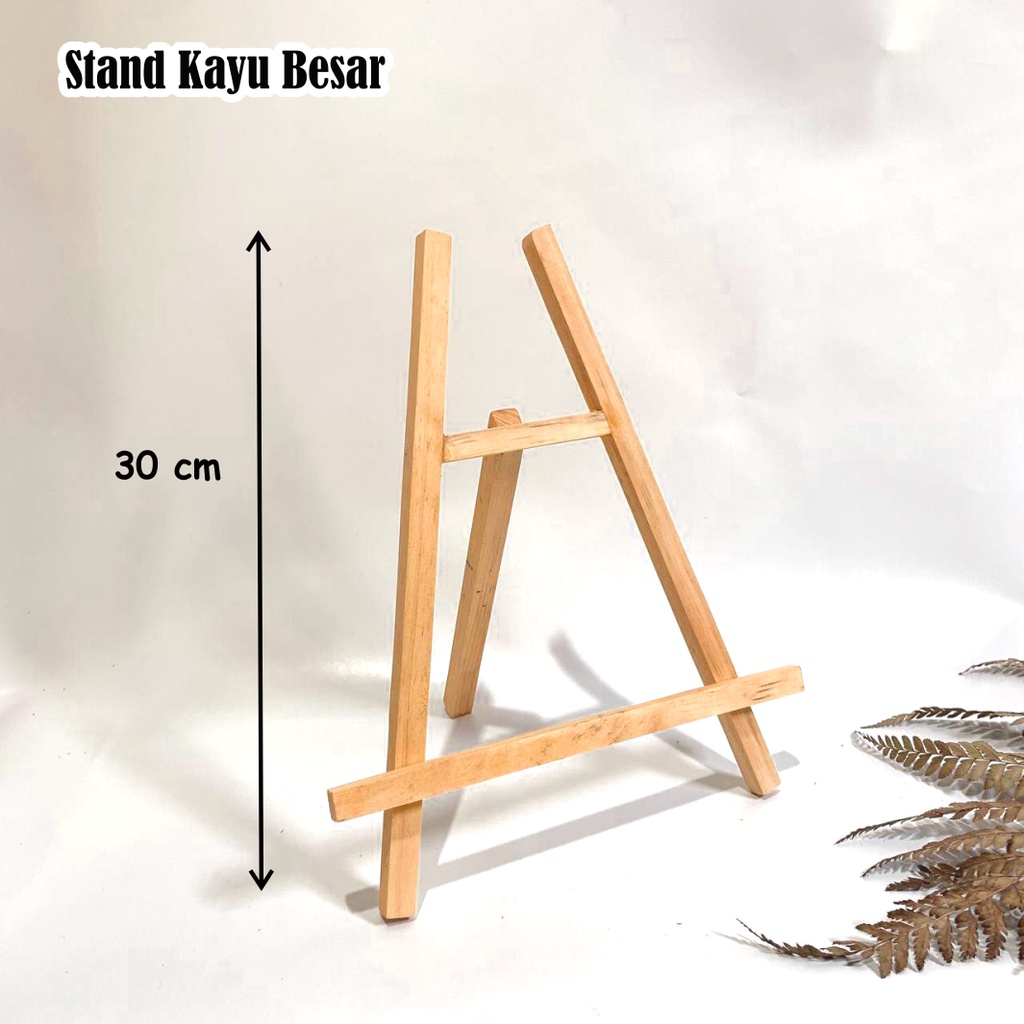 Jual Stand Kayu Easel Kayu Sandaran Pigura Frame Foto Tripod Kayu ...
