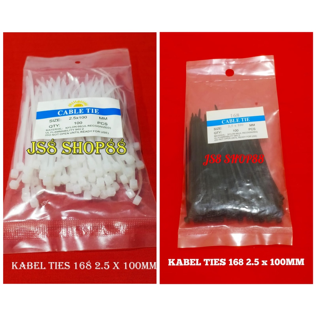 Jual KABEL TIES 2.5x100MM 168 / KABEL TIE / CABLE TIE / PENGIKAT KABEL ...