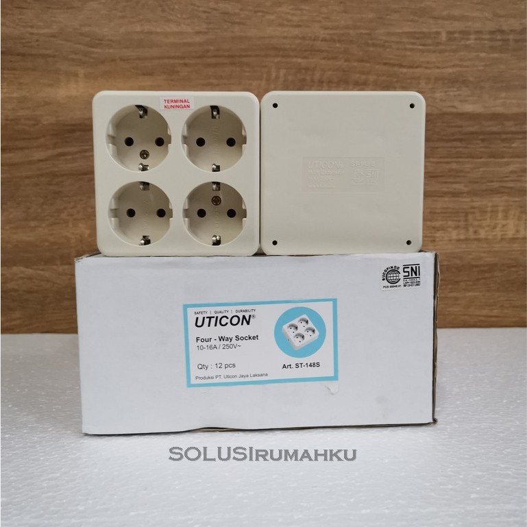 Jual UTICON STOP KONTAK ARDE 4 LBG ST-148 S COLOKAN LISTRIK CABANG ...